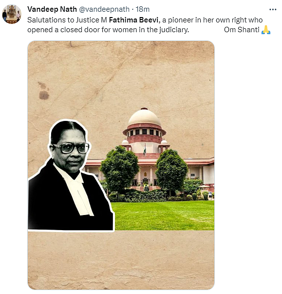 'Pioneer For Women': Fathima Beevi, India’s First Female Supreme Court ...