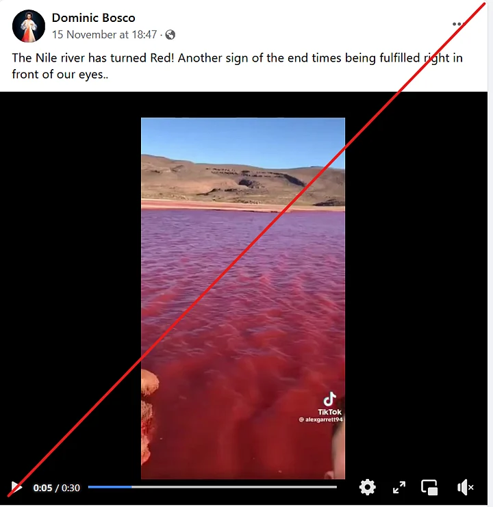 Fact-check | No, Nile River Did Not Turn Red; Video Shows Laguna Roja ...