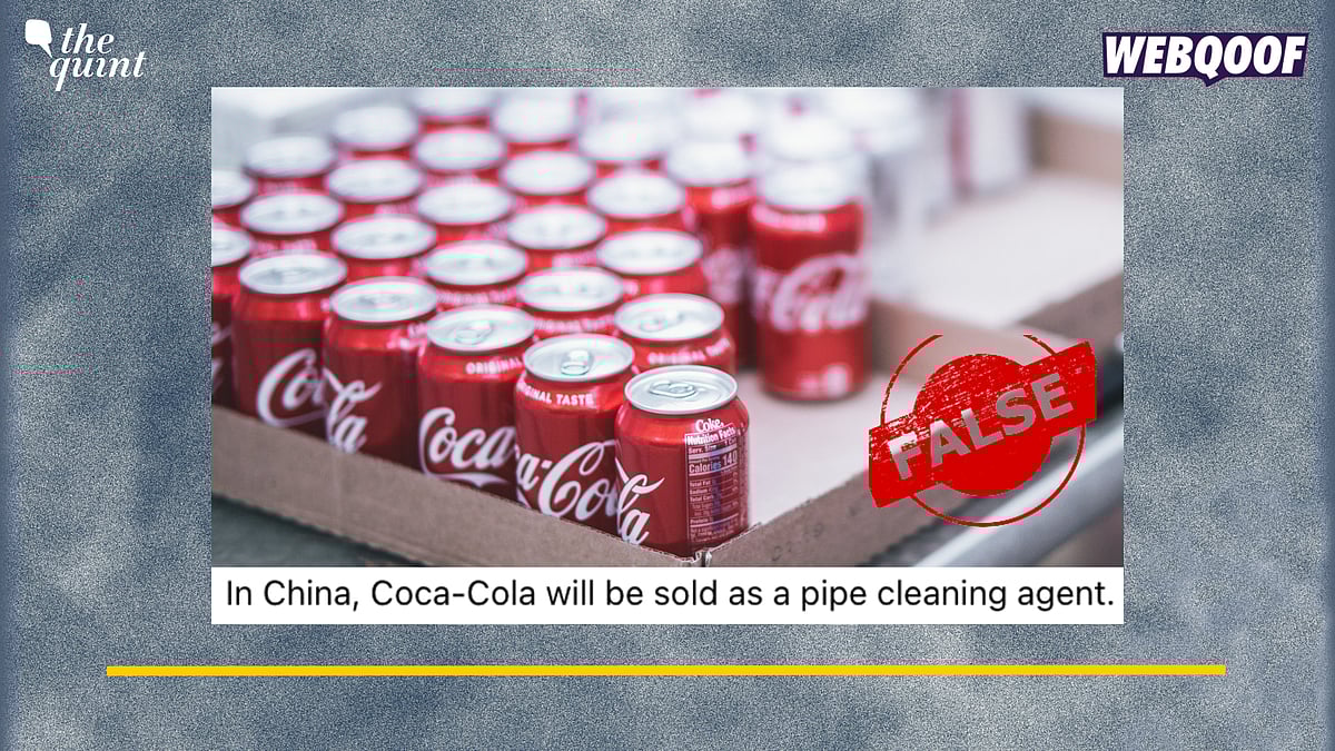 Fact-Check: Will China Sell Coca-Cola as a Sewage Cleaner? No, Viral ...