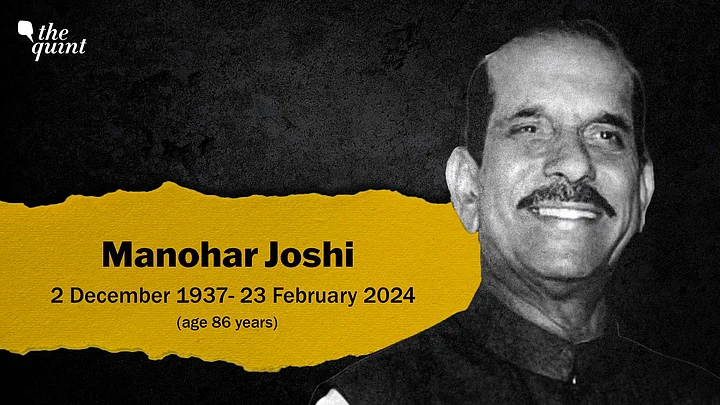 Manohar Joshi: The ‘Friendly’ Maharashtra Sevak Who Had It His Way ...