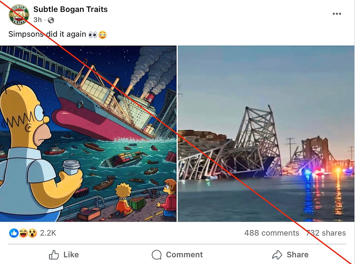 Fact-Check: Fake Image Viral as 'The Simpsons' Predicting Baltimore's ...