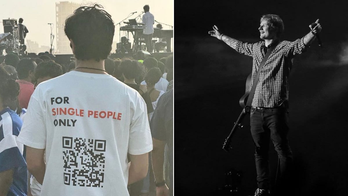 'For Single People': Man’s QR Code T-Shirt at Ed Sheeran’s Concert Goes ...