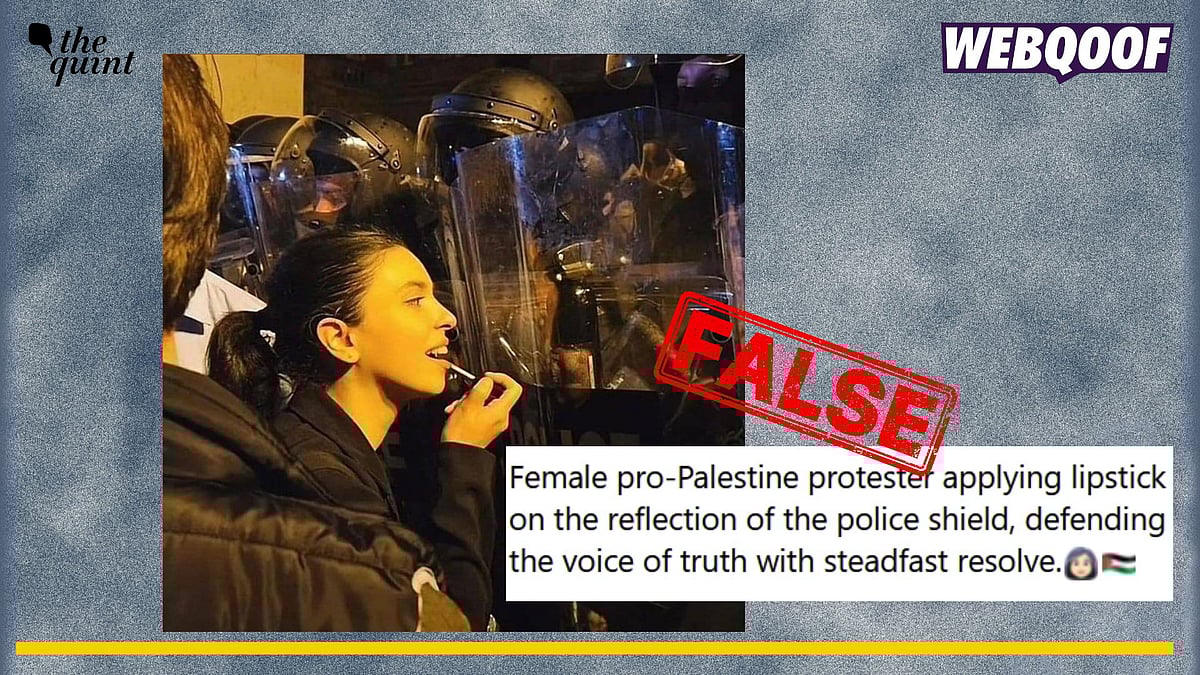 Fact-Check | Image of Woman Applying Lipstick Mid Protests Is From ...