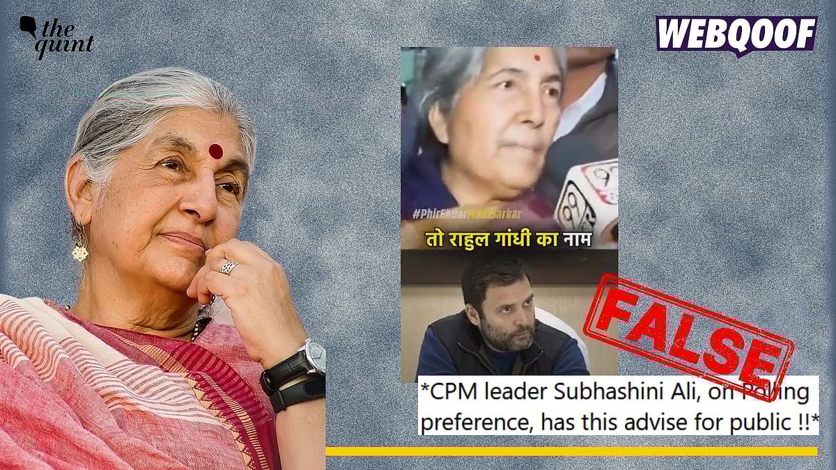 Fact-check | This Isn't CPI-M Subhashini Ali Praising PM Modi & Dissing Rahul Gandhi in Viral Video
