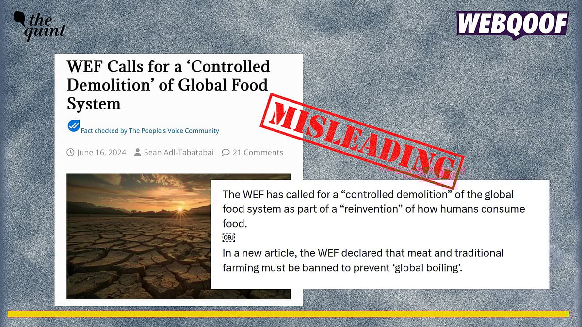 Fact-check | False Claims About WEF Calling For 'Controlled Demolition ...