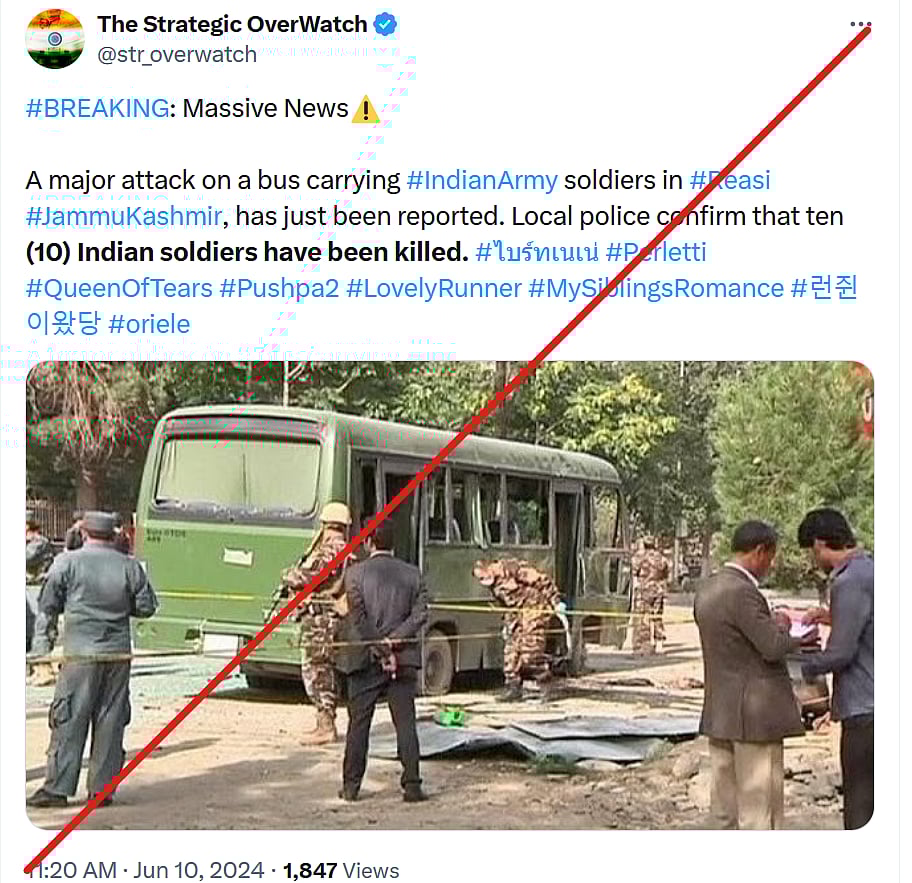 Fact-Check | False Claim About Indian Soldiers Being Killed in Reasi ...