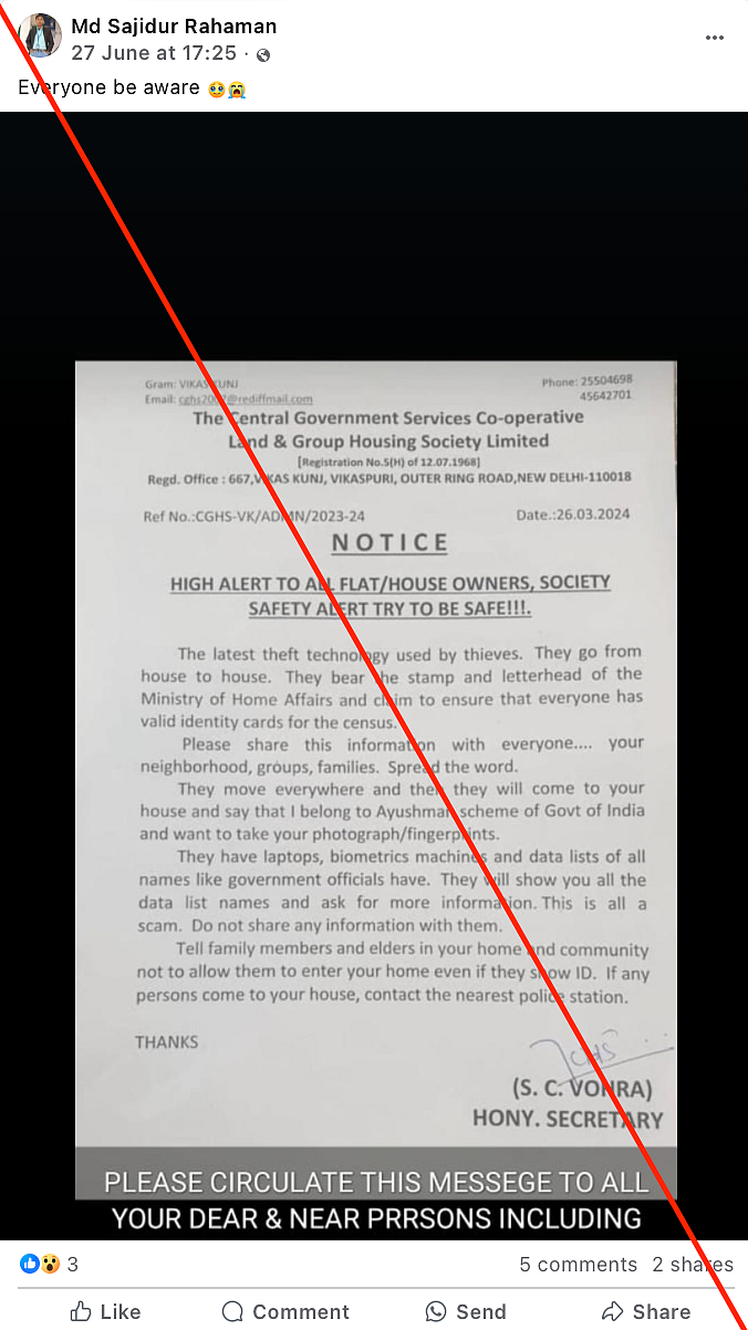 Fact-Check: Viral Circular Warning People Against Thieves Disguised as ...