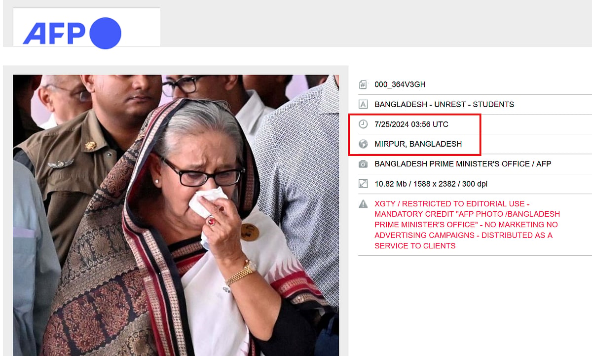 Fact-check | Old Photo of Sheikh Hasina Crying Falsely Shared as a ...
